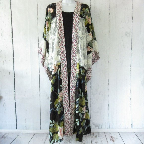 Umgee | Tops | Gigio By Umgee Duster Kimono Floral Lace Boho | Poshmark
